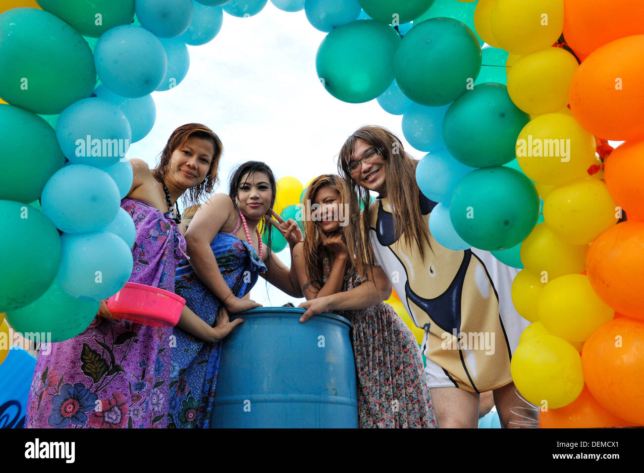 Songkran Festival (Water Festival) in Thailand Stock Photo - Alamy