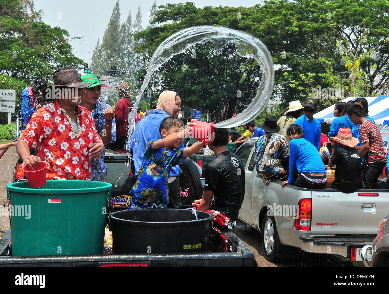 Songkran Festival (Water Festival) in Thailand Stock Photo - Alamy