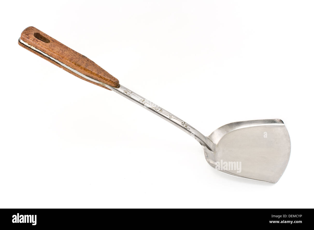 Kitchen serving spoon utensil isolated on white Stock Photo - Alamy