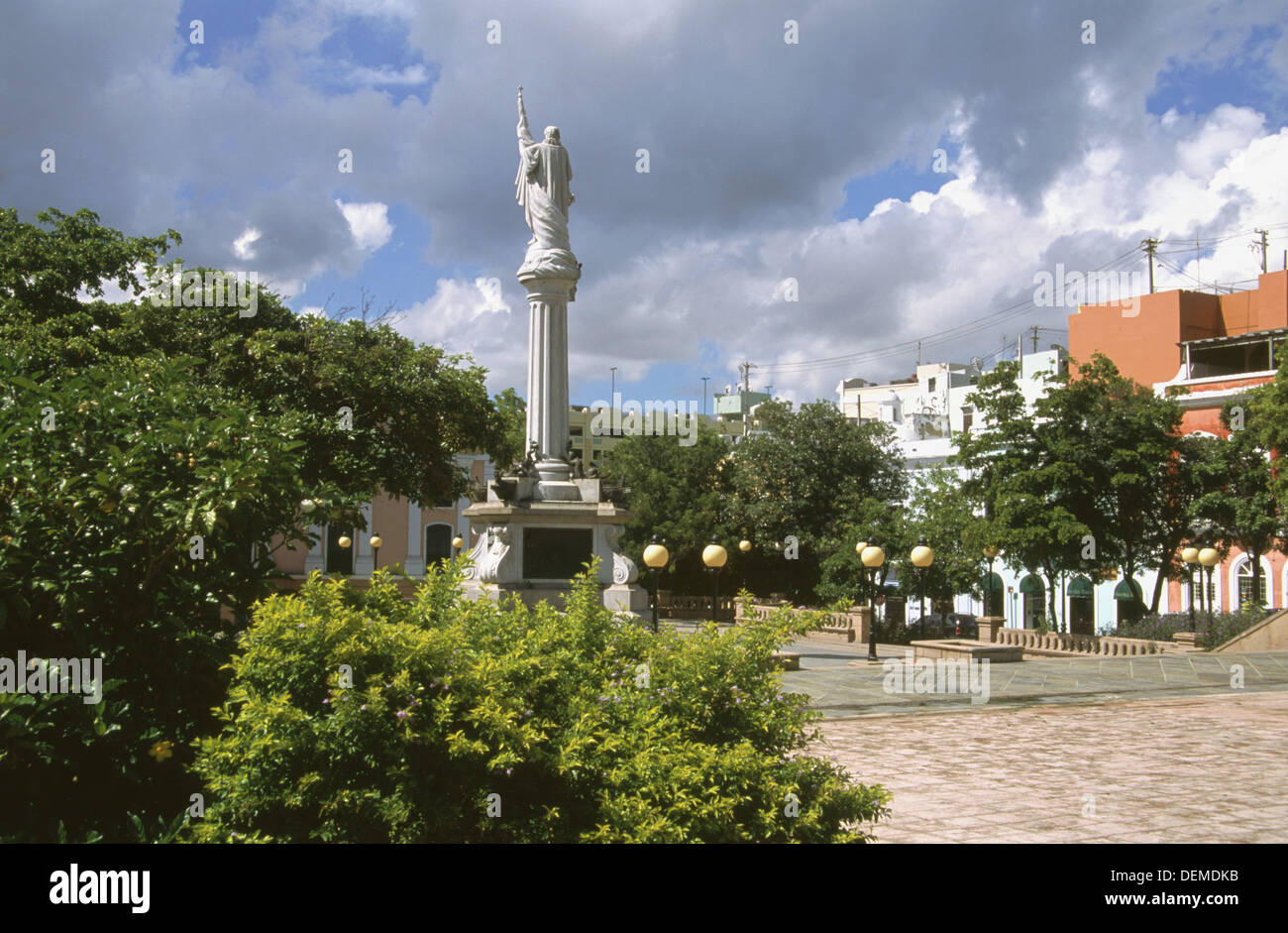Plaza Colón. Old San Juan. Puerto Rico Stock Photo - Alamy