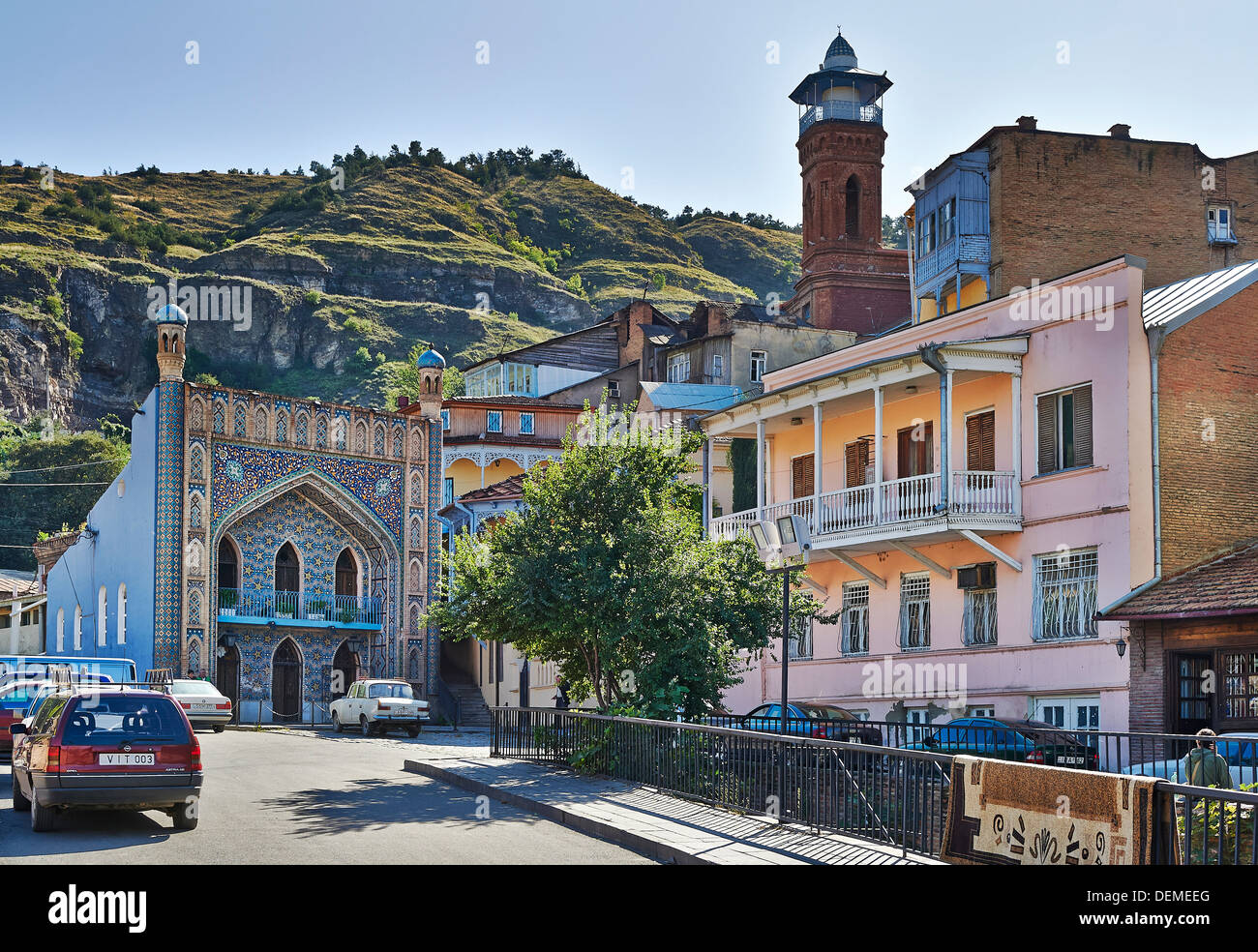 Orbeliani Bathhouse, tiles facade, islamic styled Sulfur Baths, Tbilisi ...