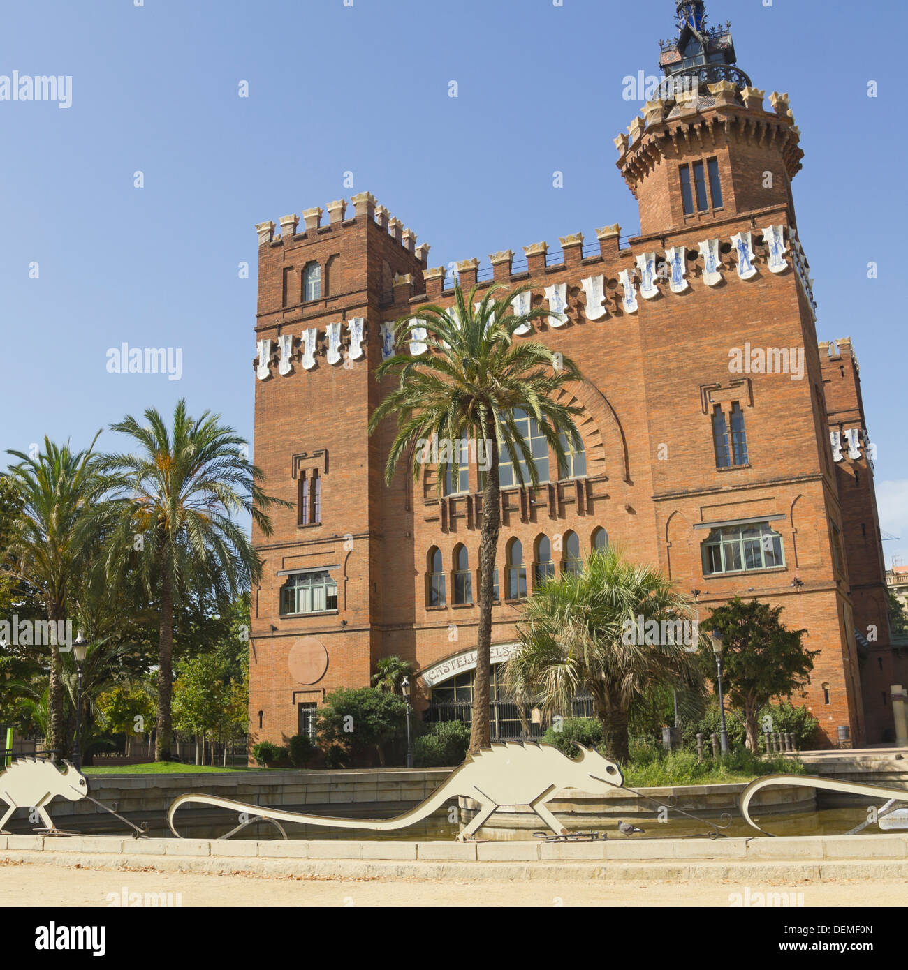 Castell dels tres dragons, in Ciutadella Park, built in 1887. Barcelona ...