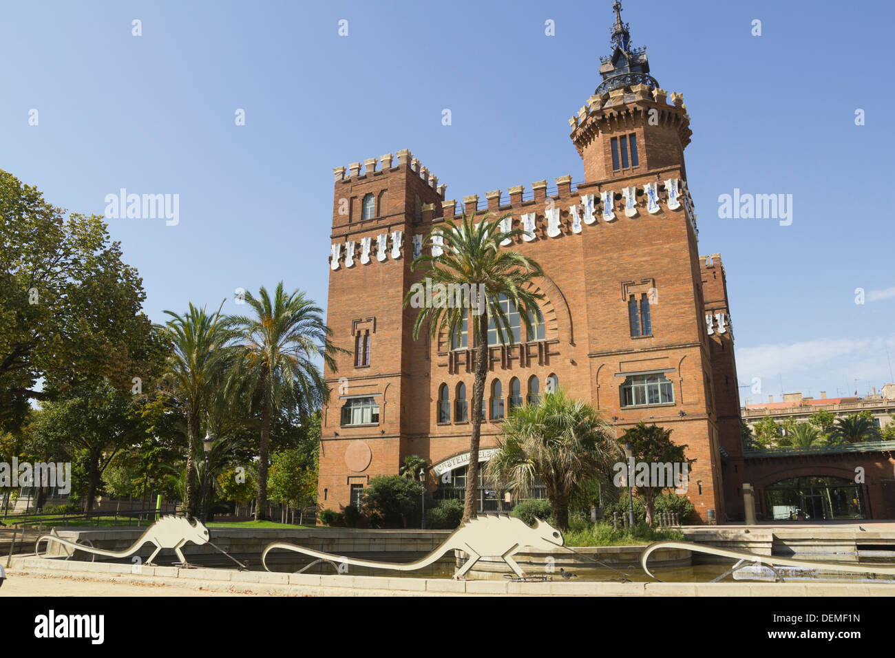 Castell dels tres dragons, in Ciutadella Park, built in 1887. Barcelona ...