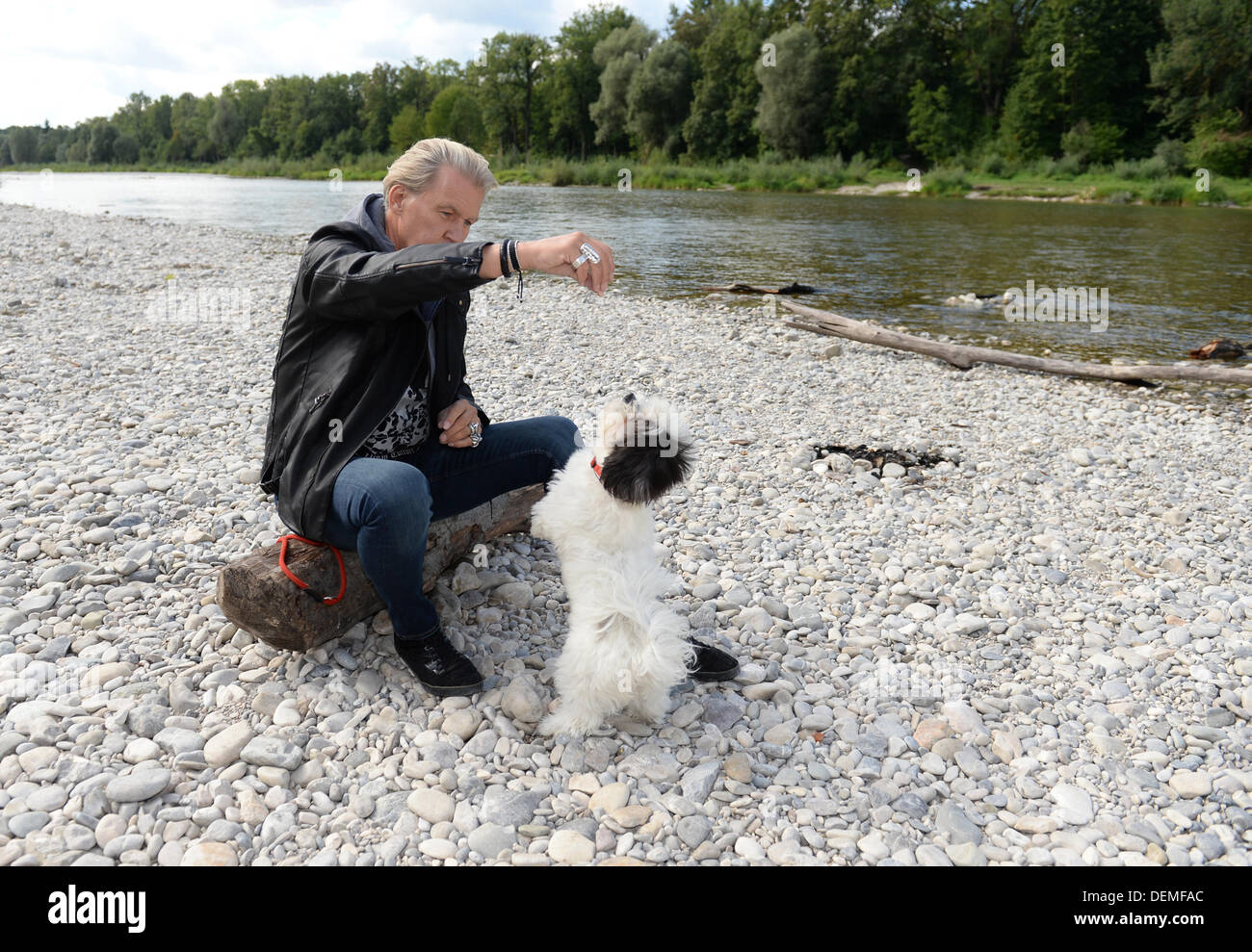 EXCLUSIVE - Irish musician Johnny Logan poses for the camera with his ...
