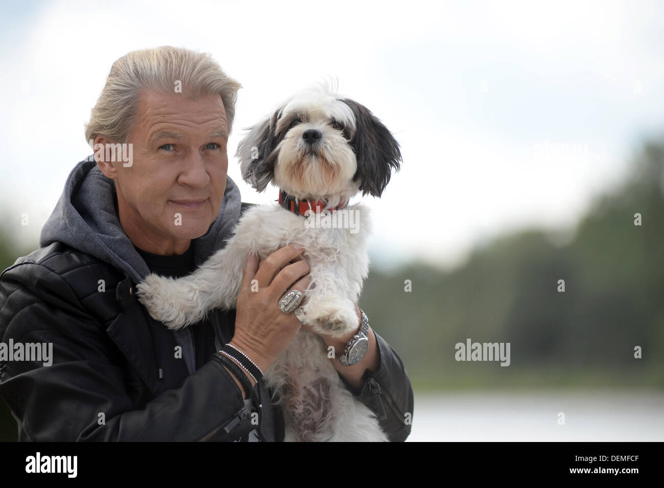 EXCLUSIVE - Irish musician Johnny Logan poses for the camera with his ...