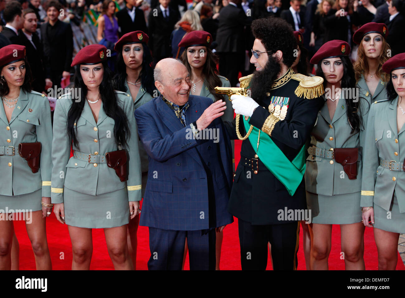 British actor/comedian Sacha Baron Cohen (R) Egyptian-born businessman ...