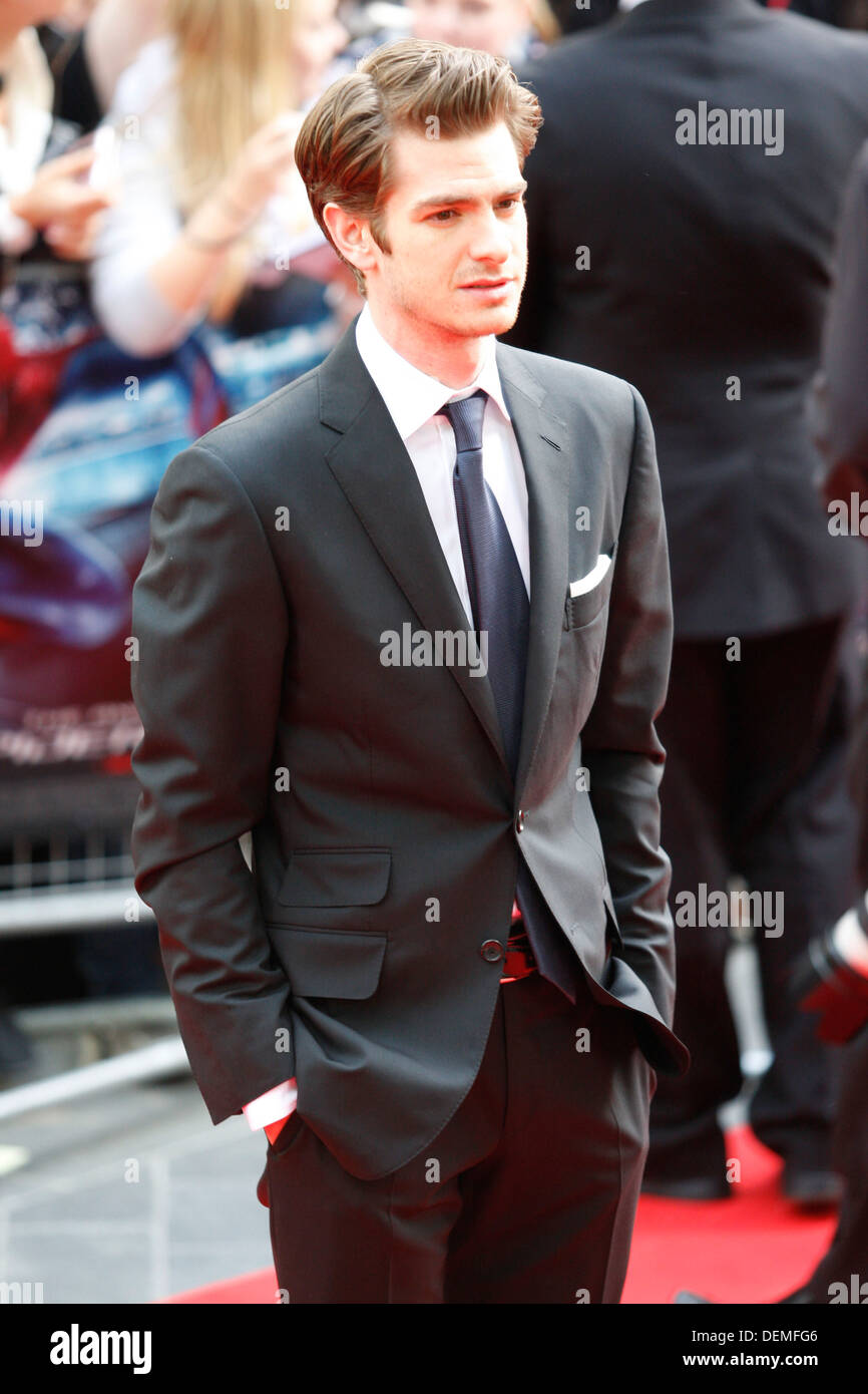Actor Andrew Garfield arrives at the UK Premiere of 'The Amazing Spider ...