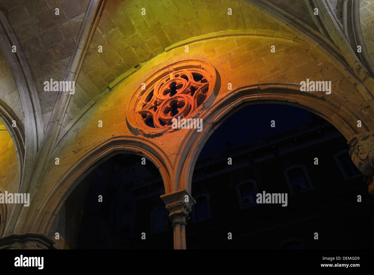 The Gothic style architecture. Monastery of St. Augustine (Convent de ...