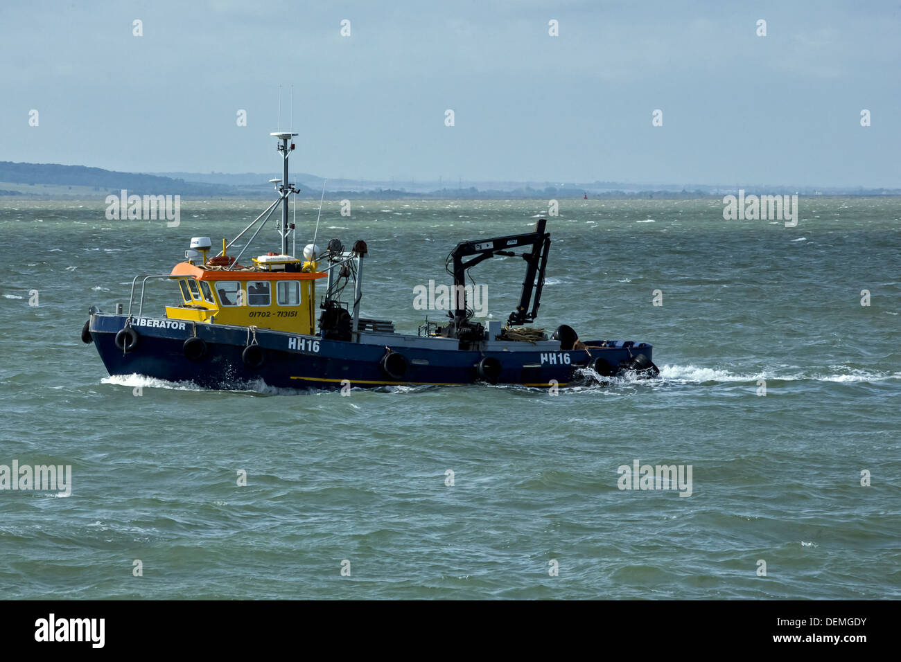 Fishing Boat on Thames near Southend-on-Sea Stock Photo - Alamy