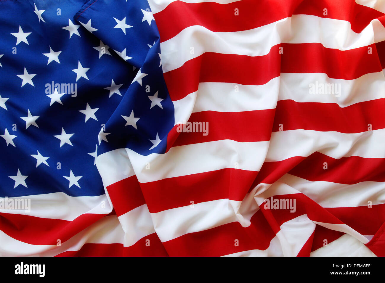 Closeup of ruffled American flag Stock Photo - Alamy