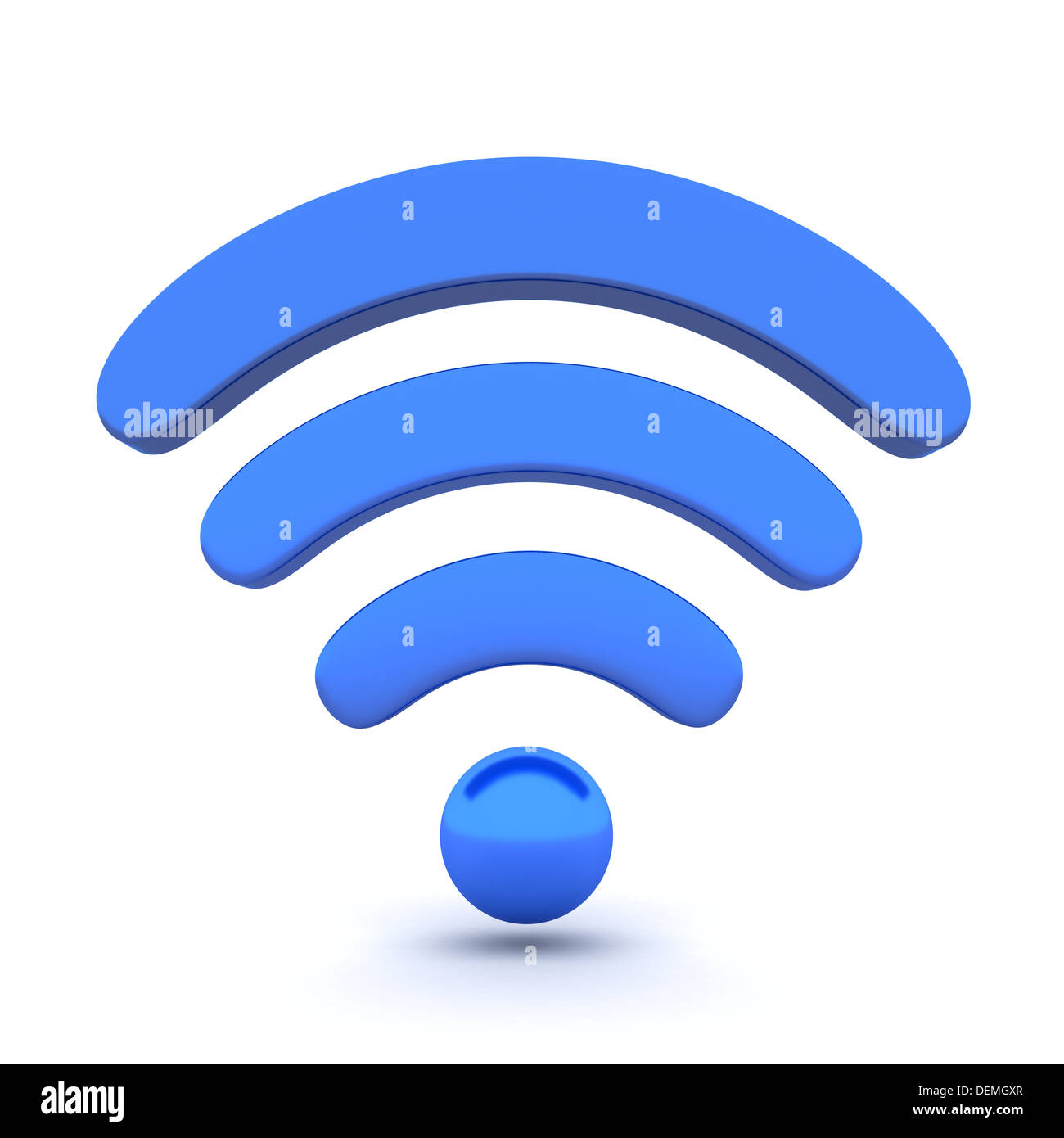 Abstract Wi-fi on white background (done in 3d Stock Photo - Alamy