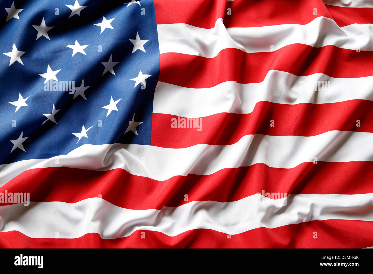 Closeup of ruffled American flag Stock Photo - Alamy
