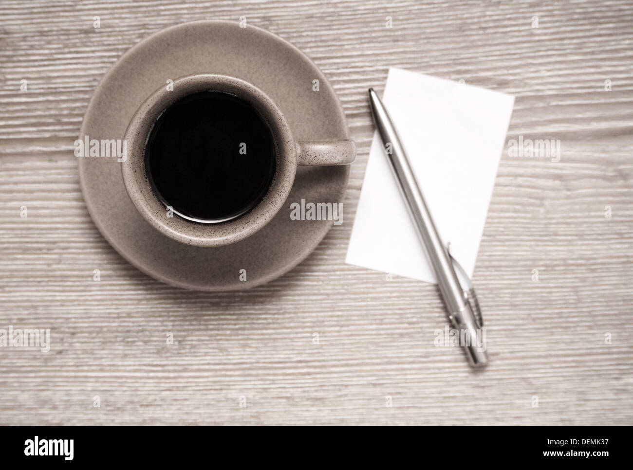 Espresso cup pen table hi-res stock photography and images - Alamy