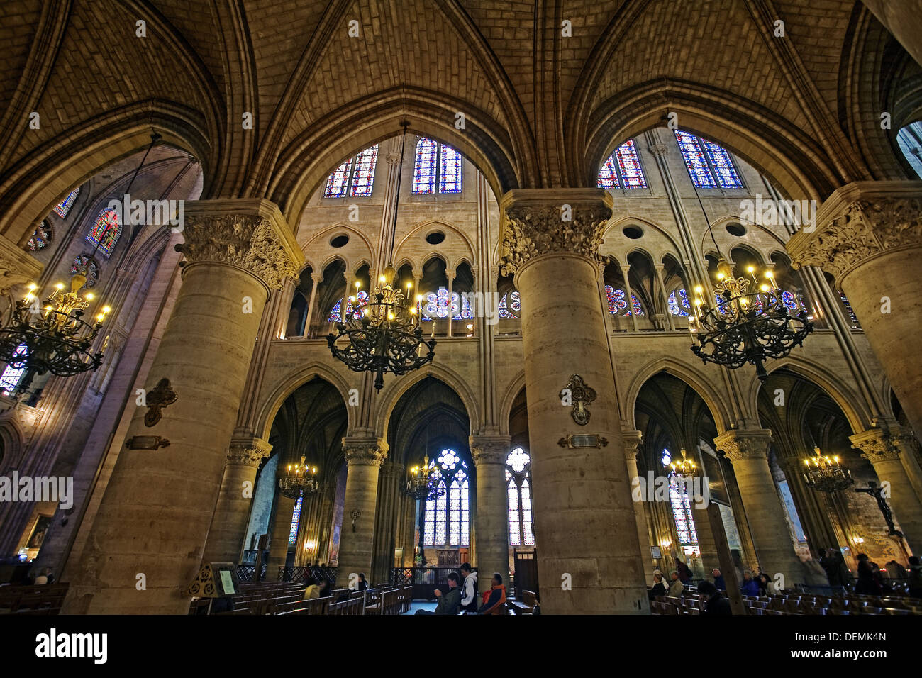 Notre dame de paris inside hi-res stock photography and images - Alamy