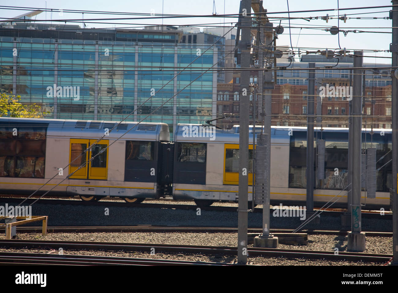 sydney train approaching central station in sydney city centre Stock ...