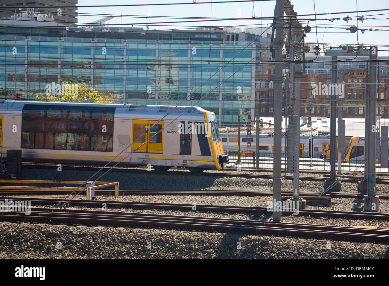 sydney train approaching central station in sydney city centre Stock ...