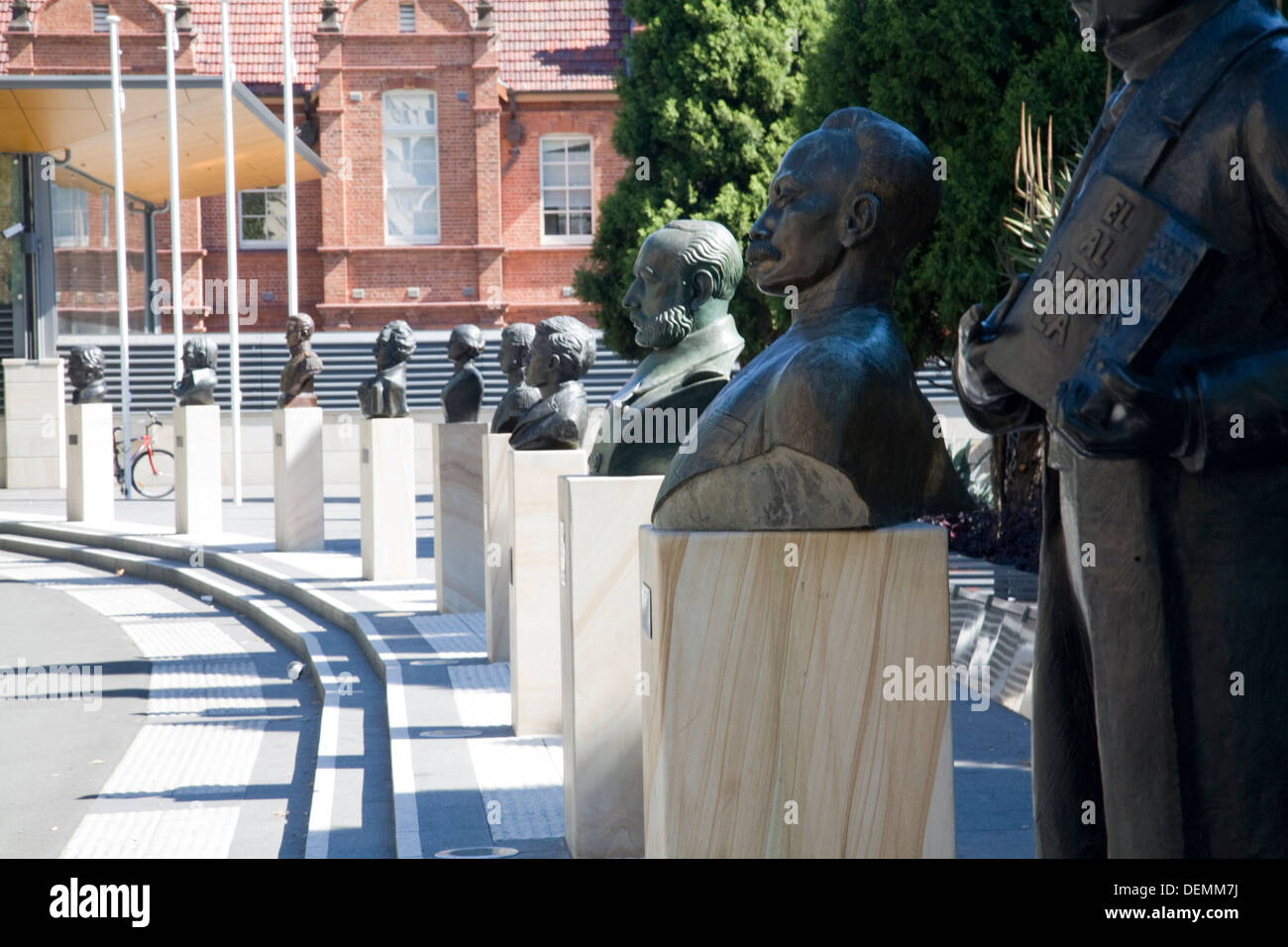 statues outside sydney central station on chalmers street Stock Photo ...