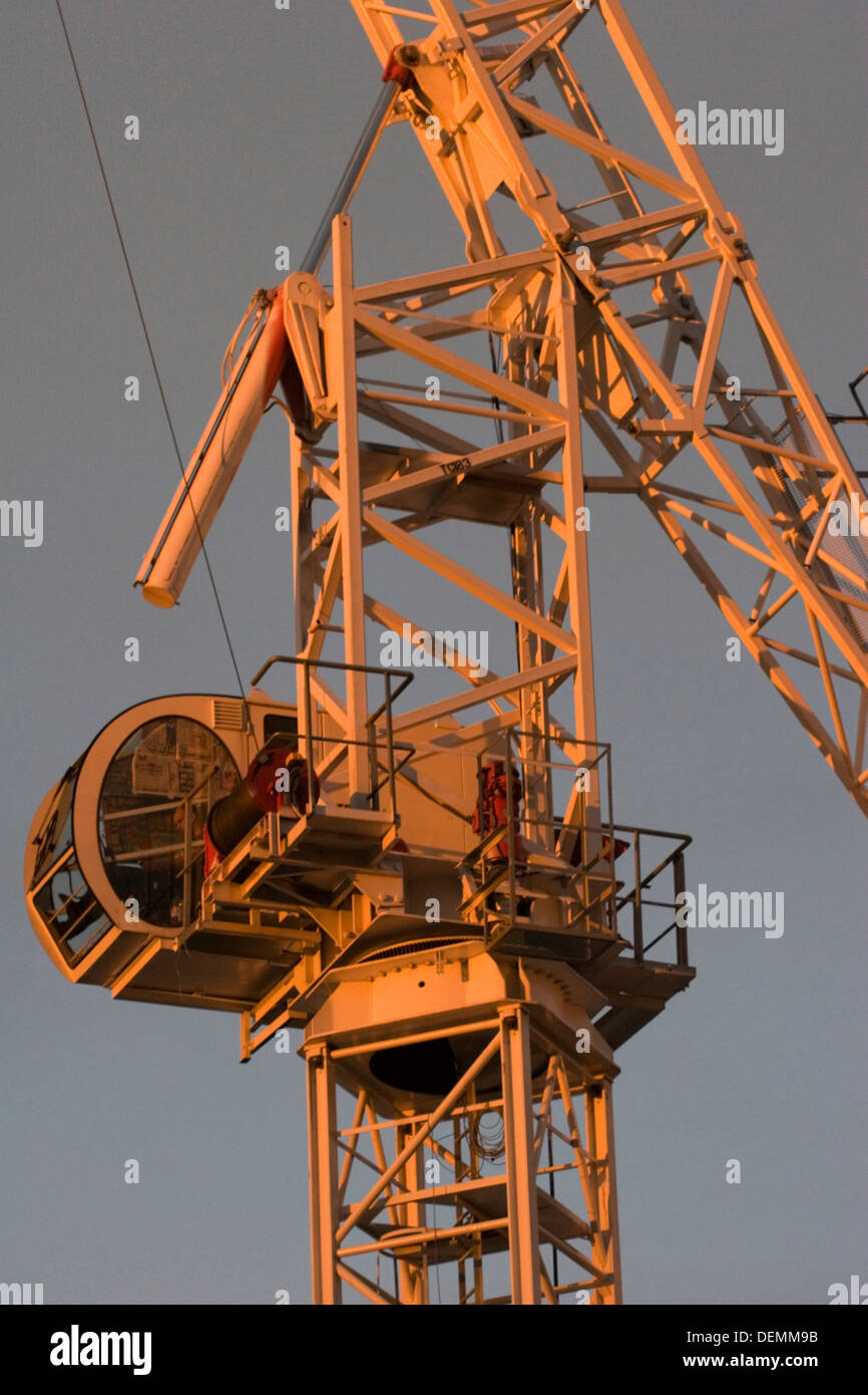 A construction crane cabin Stock Photo - Alamy