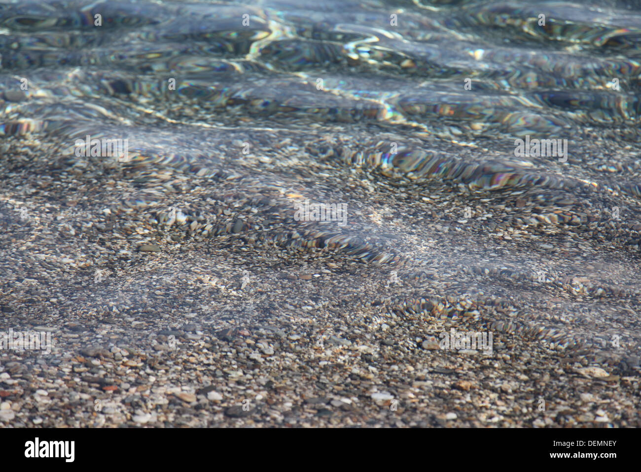 Clear sea over pebbles Stock Photo - Alamy