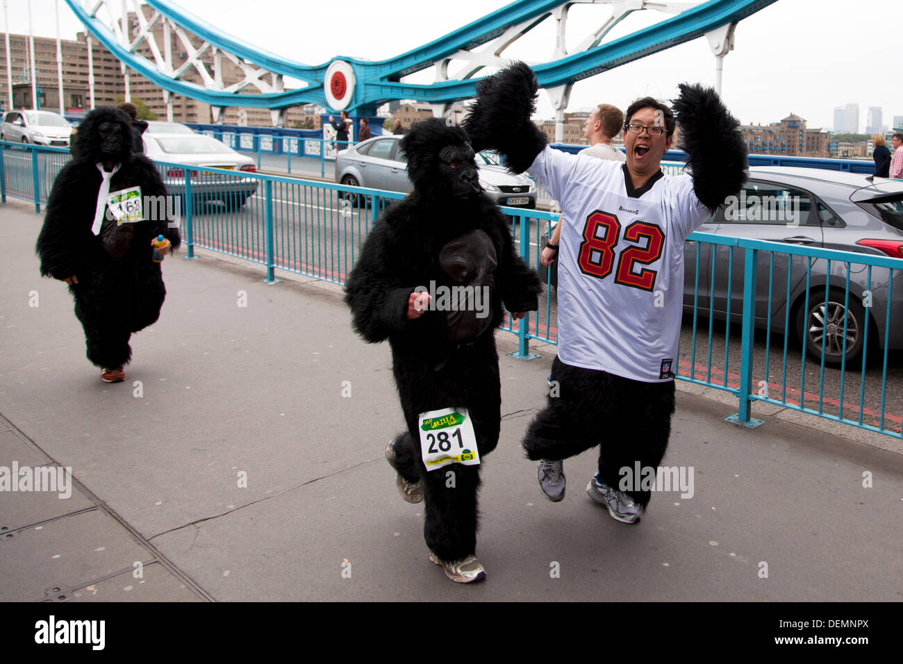 London, UK. 21st Sep 2013. The Great Gorilla Run a charity run in aid ...