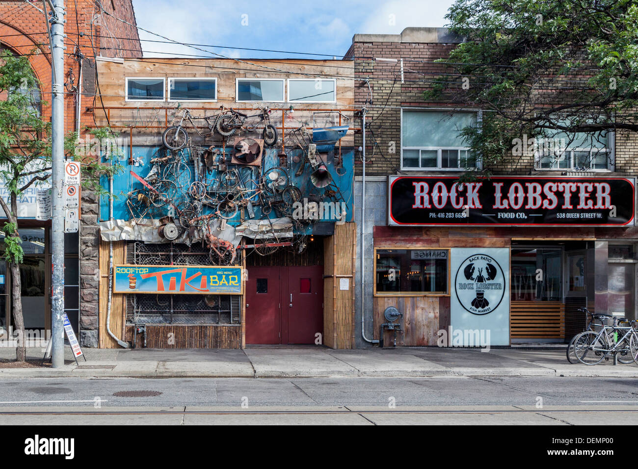 Tiki Bar - with a quirky and colourful exterior decorated with old ...