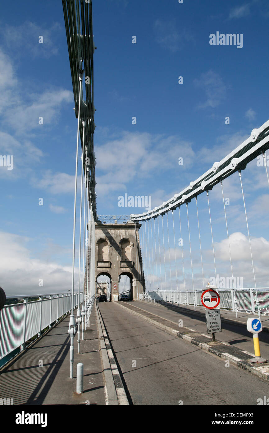 Thomas Telford Menai Bridge Isle of Anglesey Wales UK Stock Photo - Alamy