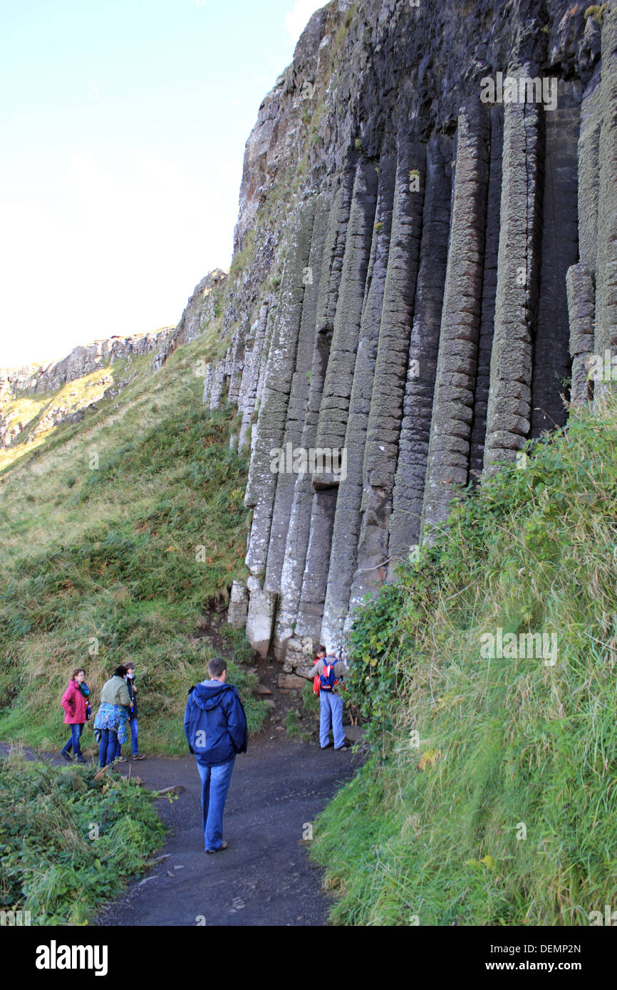 The Organ Pipes at the Giant's Causeway near Bushmills, Antrim ...