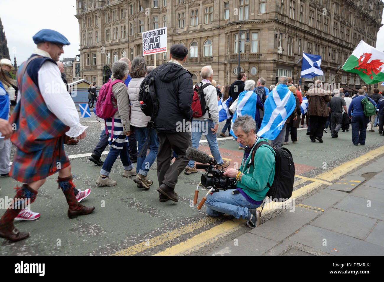 Scottish Pro-independence march Stock Photo - Alamy