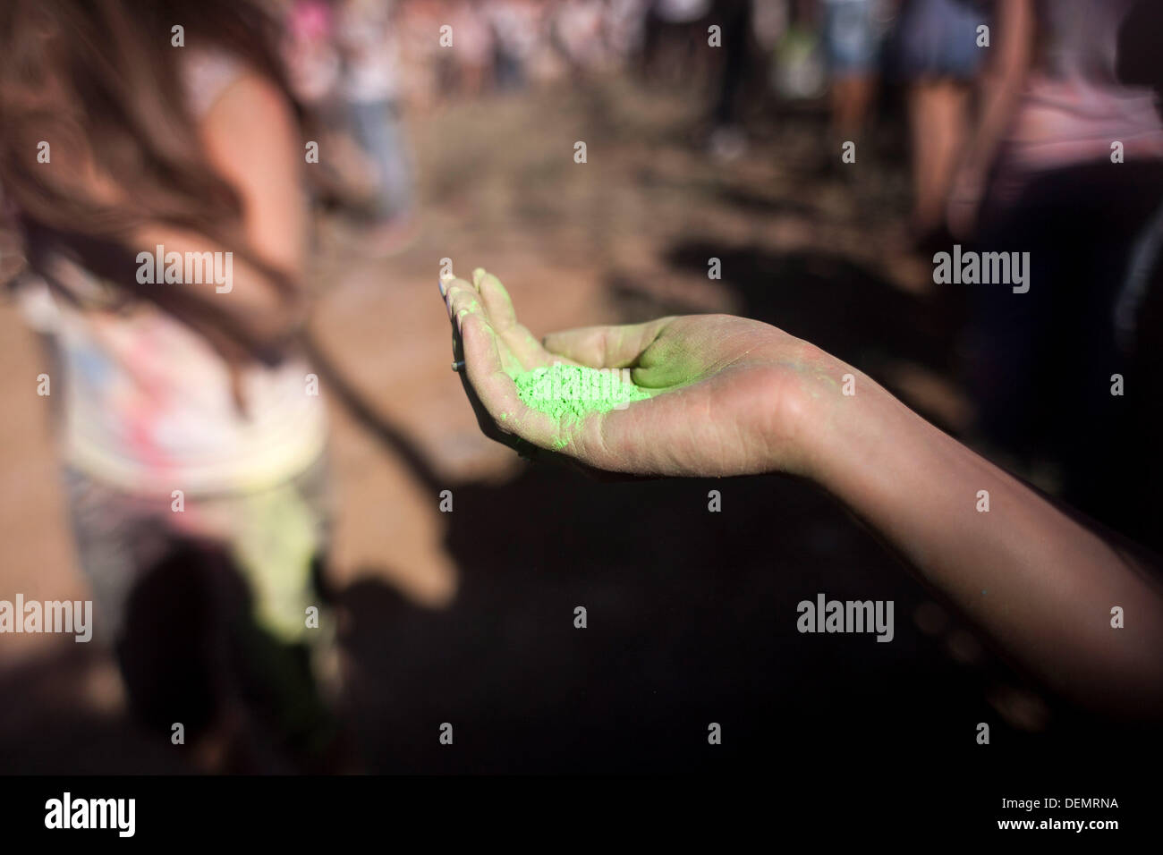 Thessaloniki, Greece . 21st Sep, 2013. Holi Festival of Colours is ...