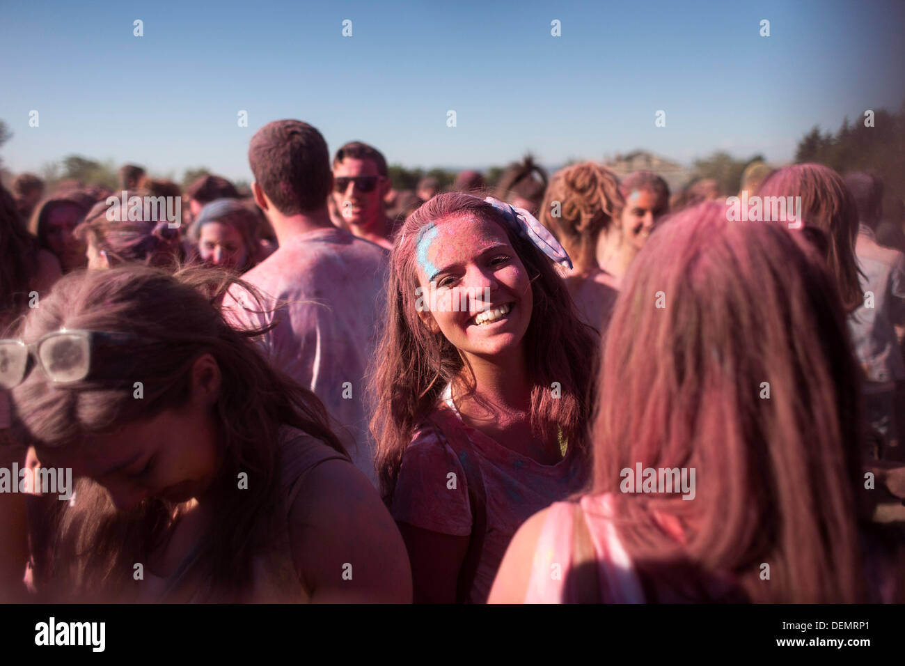 Thessaloniki, Greece . 21st Sep, 2013. Holi Festival of Colours is ...