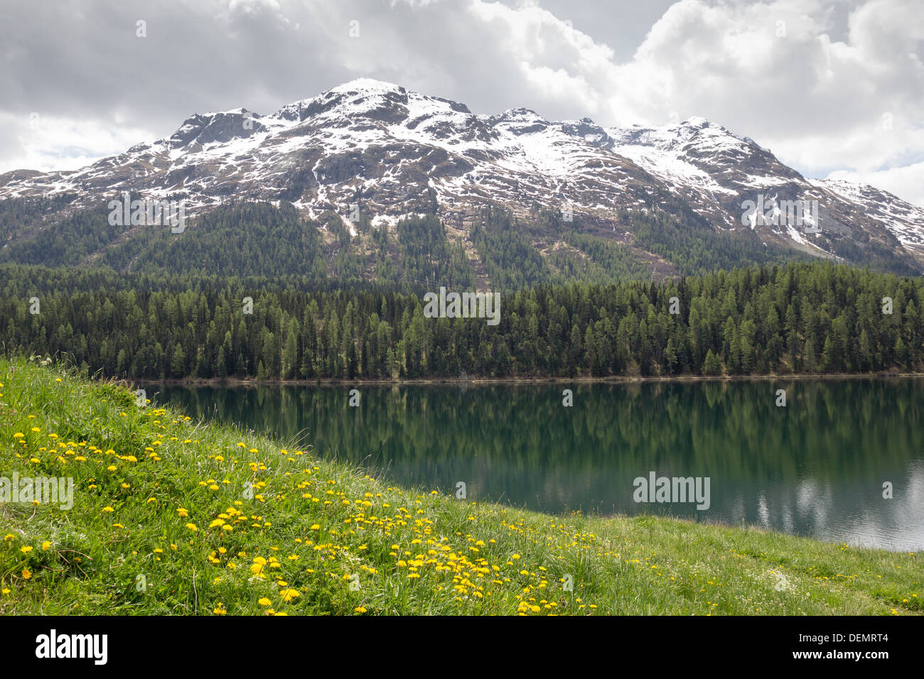 Lake St. Moritz , Switzerland. smaller lake of the Upper Engadin valley ...