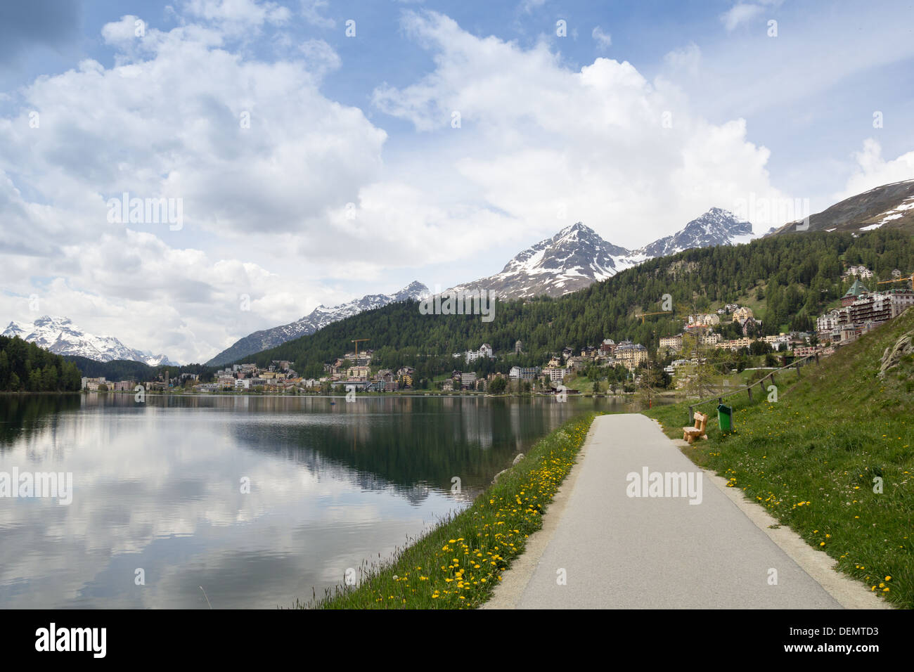 St moritz summer city hi-res stock photography and images - Alamy