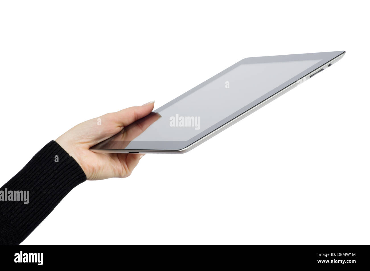 hands holding the tablet computer Stock Photo - Alamy