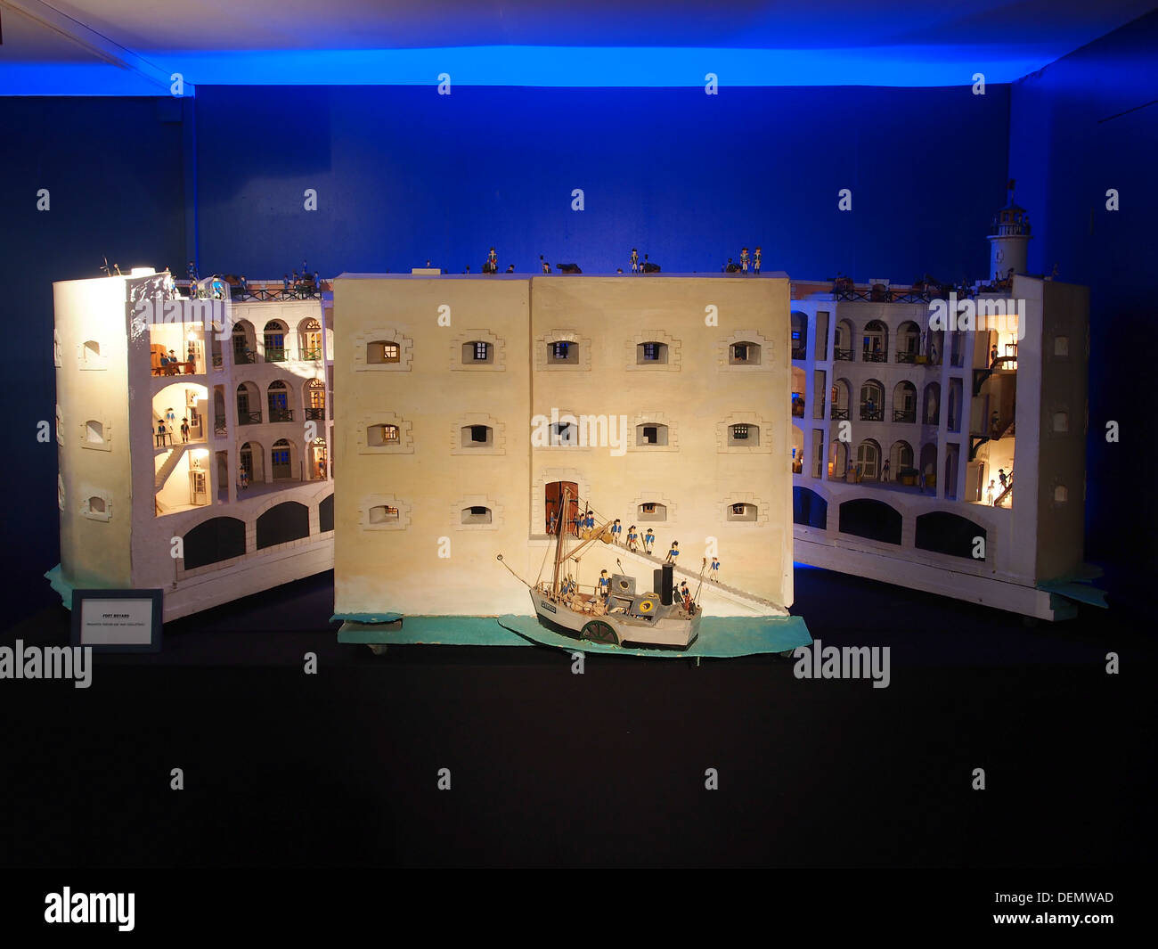 A scale model of Fort Boyard, displayed at the Museum of Scale Models ...