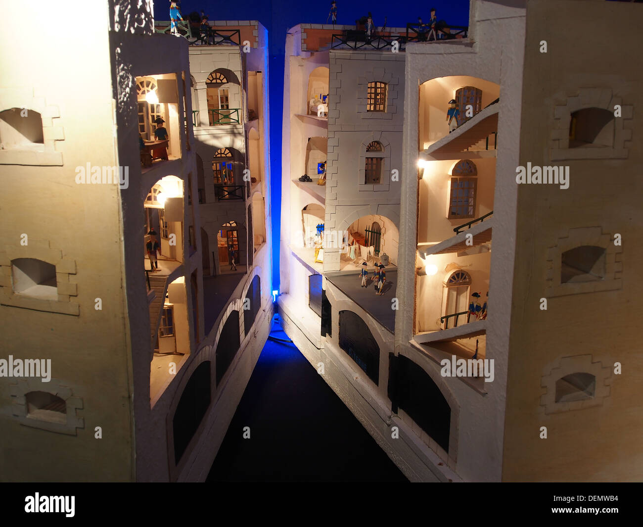 A scale model of the iconic Fort Boyard is displayed at the Museum of ...