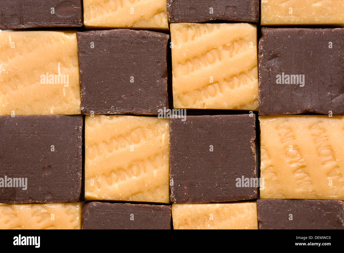 Checkered fudge pattern Stock Photo - Alamy