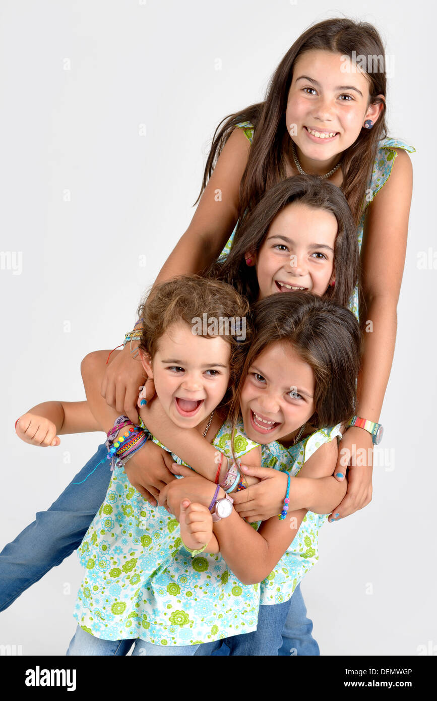 Group of little girls hi-res stock photography and images - Alamy