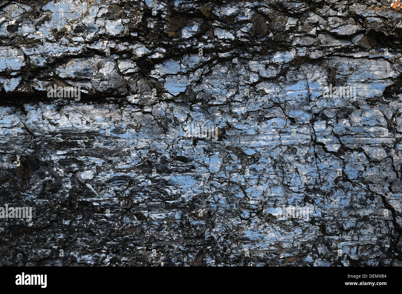 Close-up of the black fossil coal surface Stock Photo - Alamy
