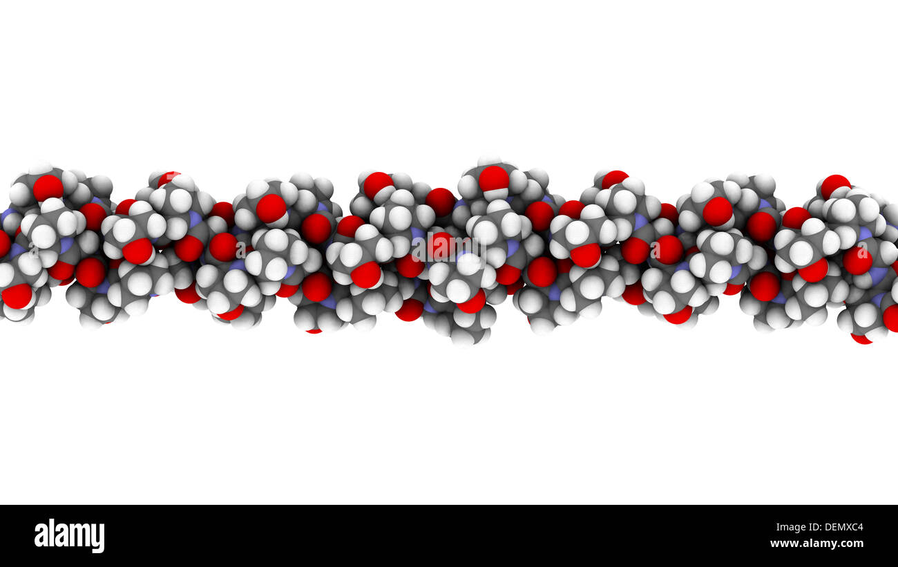 Collagen model protein, chemical structure. Essential component of skin ...