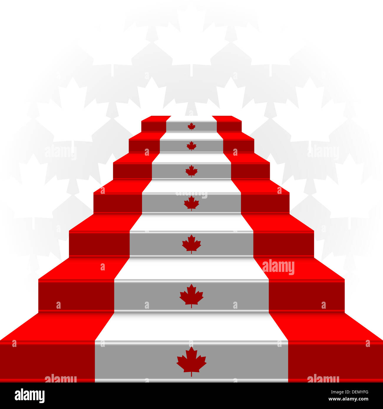 The stylized ladder. Flag of Canada Stock Photo - Alamy