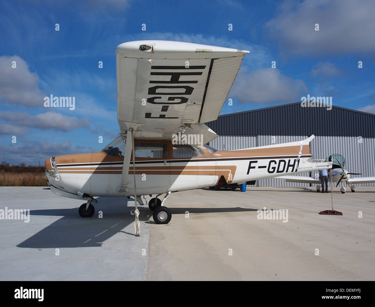 The F-GDHI Cessna 172 RG is a light, single-engine aircraft, on display ...