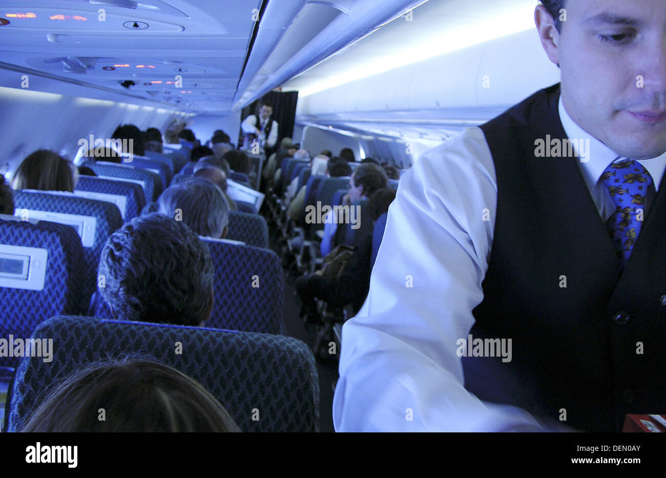 Steward airplane hi-res stock photography and images - Alamy