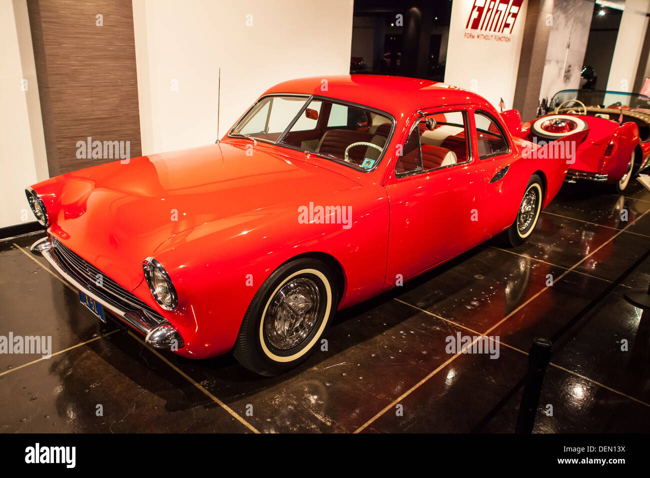 1951 Ford x-51 concept car showing fins at the Petersen Museum in Los ...