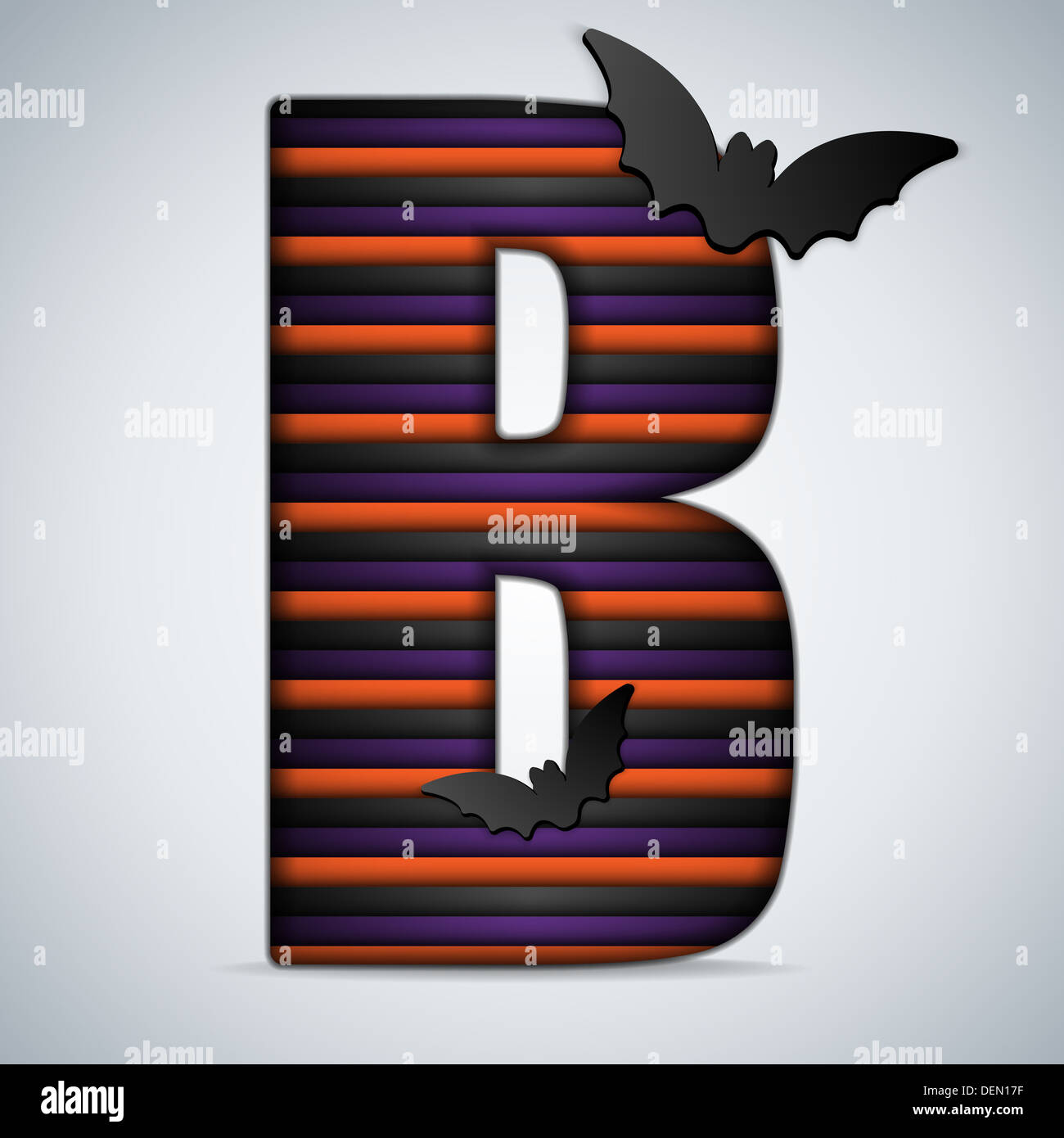 Vector - Halloween Bat Alphabet Letters Stripe Black Orange Purple ...