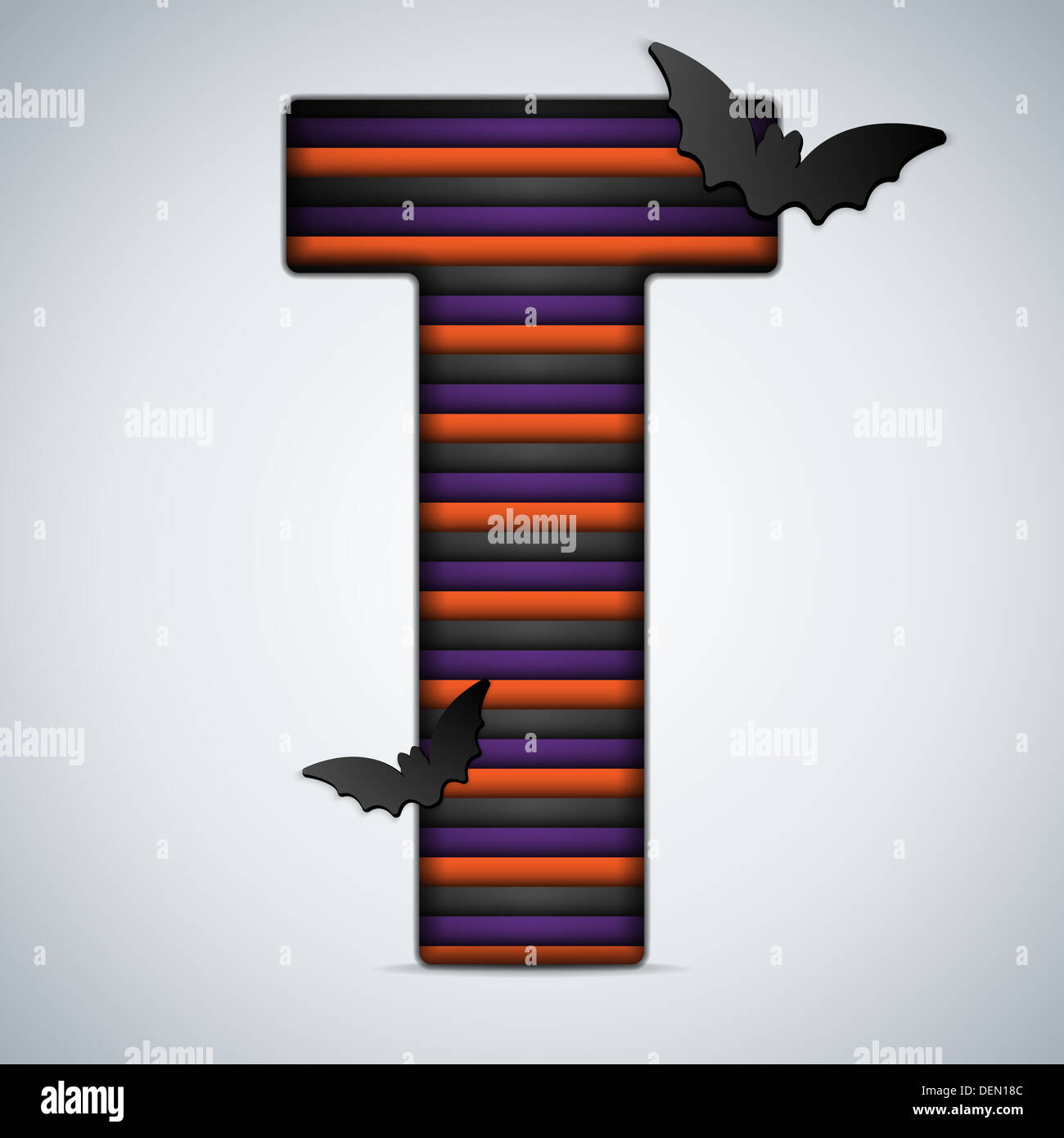 Vector - Halloween Bat Alphabet Letters Stripe Black Orange Purple ...