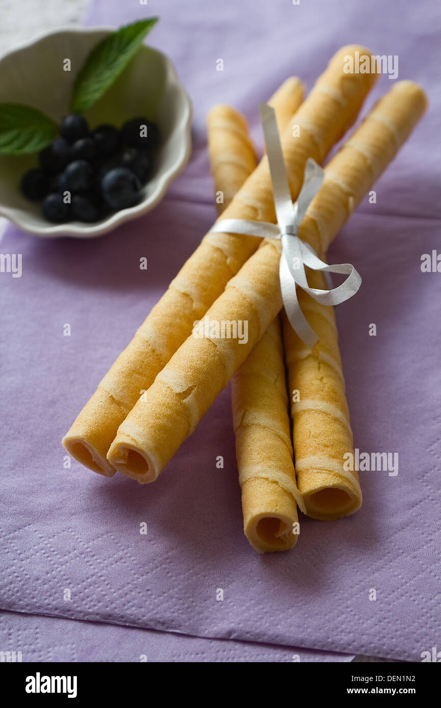 Rolled wafers hi-res stock photography and images - Alamy