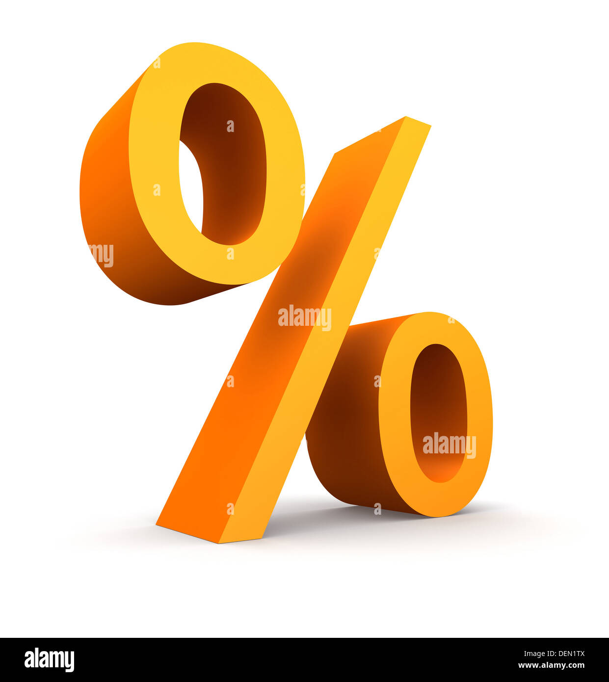 Orange percent symbol on a white background Stock Photo - Alamy