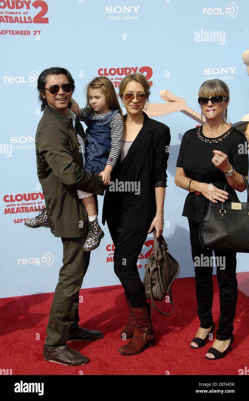 Los Angeles, CA. 21st Sep, 2013. Lou Diamond Phillips, Indigo, Yvonne ...
