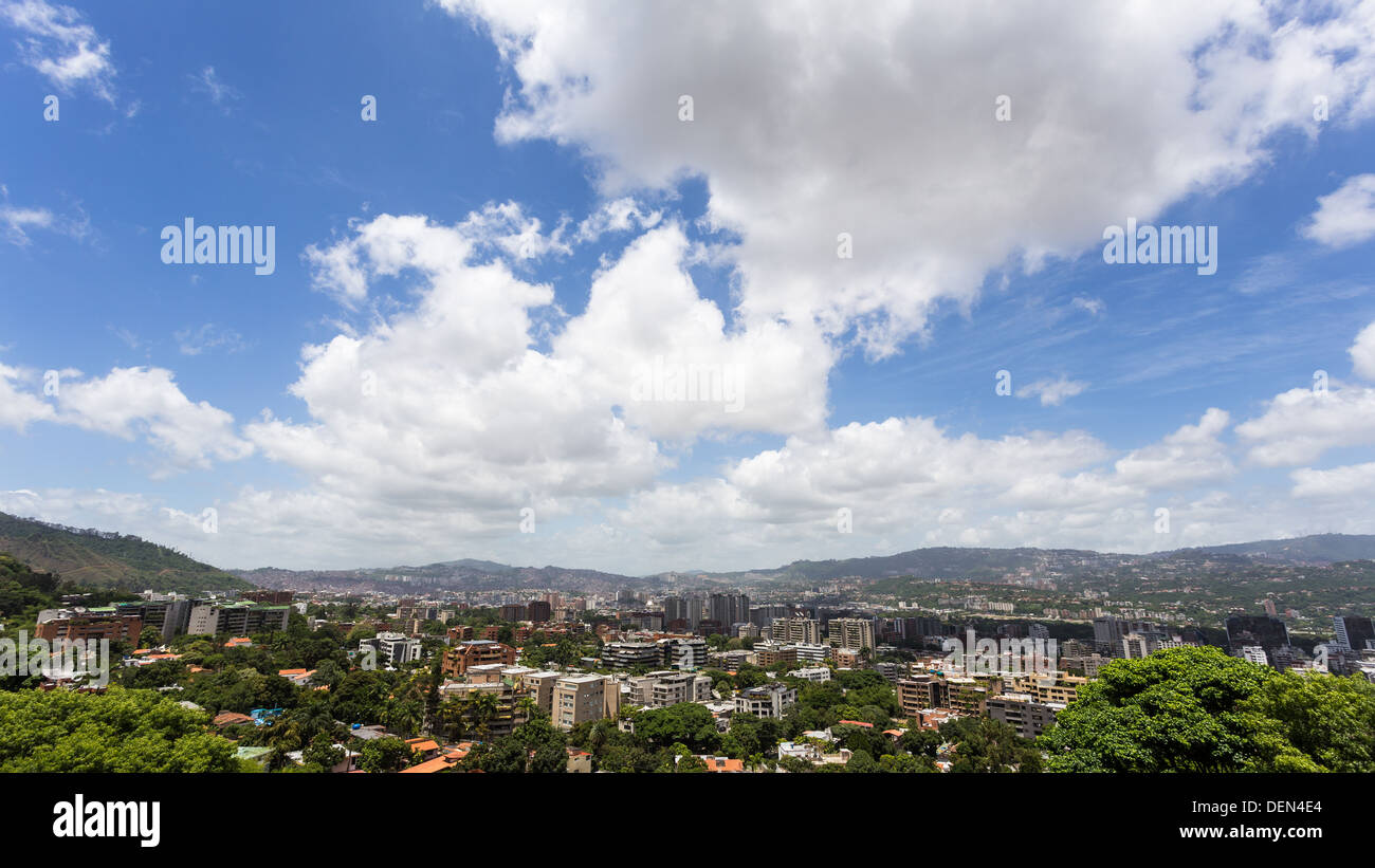CARACAS - Panorama of the city during a cloudy and sunny day Stock ...