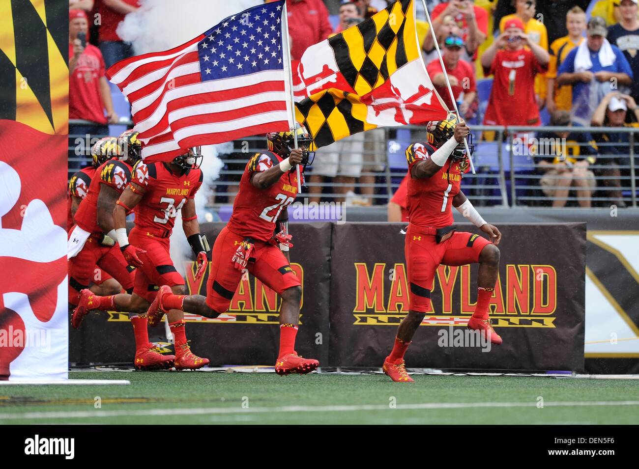 Baltimore, MD, USA. 21st Sep, 2013. Maryland Terrapins wide receiver ...